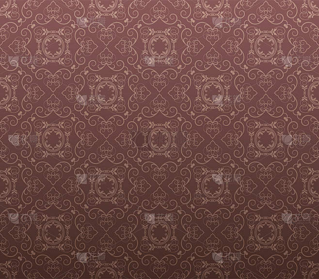 Victorian background pattern. Brown wallpaper for
