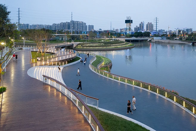 15 Meandering Promenade Night View 曲岸眺台夜景.jpg-花瓣网