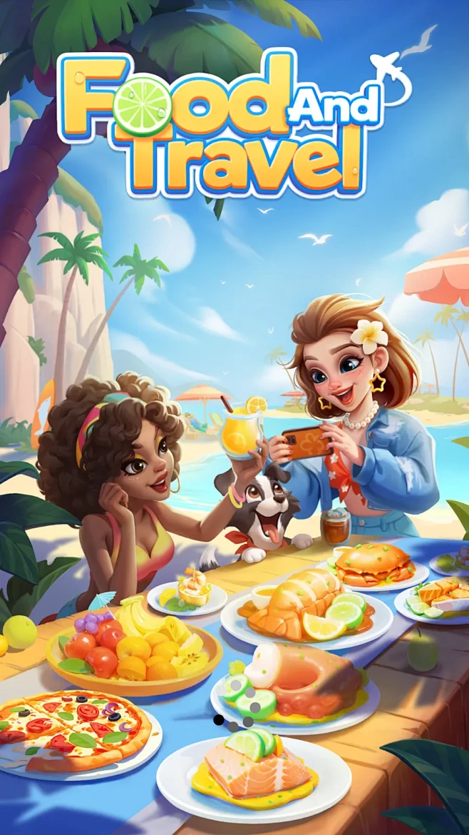 Food and Travel_ Merge Game-GameUI.net-花瓣网