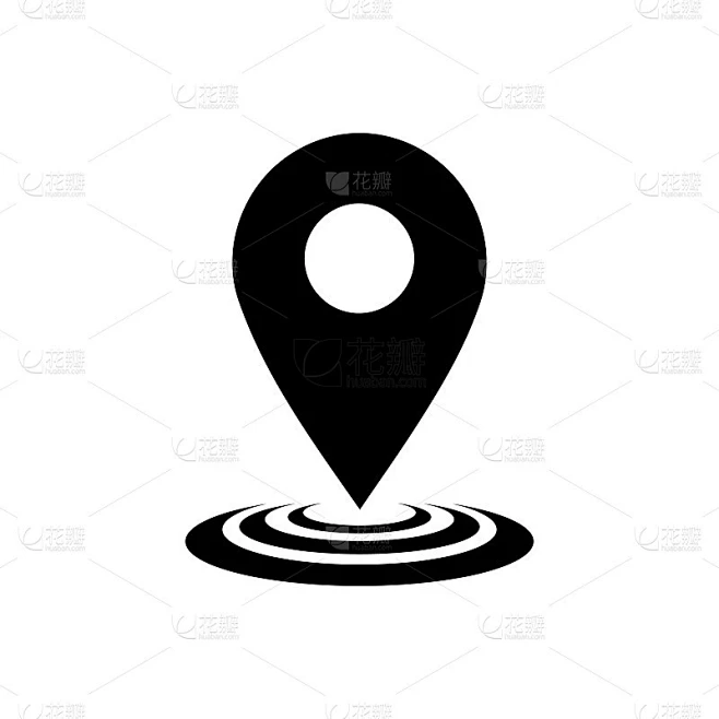 GPS图标矢量标志设计素材-花瓣网