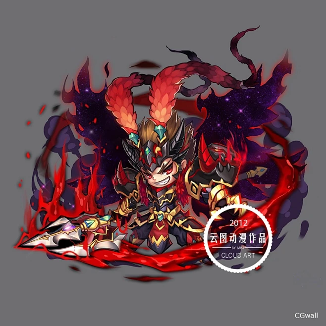 CGwall游戏原画网站_云图动漫原创作品神将三国——吕布 最新一期原画概念版开始正式对外开放招生，详细课程咨询：2851628392-花瓣网