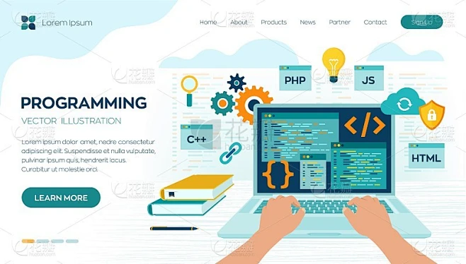 Programming banner, coding, best programming langu素材-花瓣网
