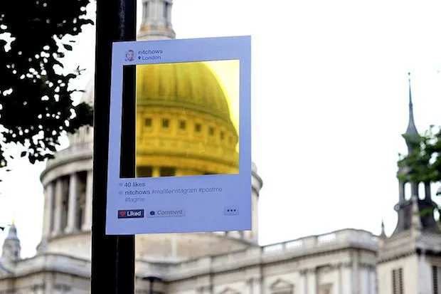 Artist Brings Instagram Into the Real World by Putting Up Cardboard ...