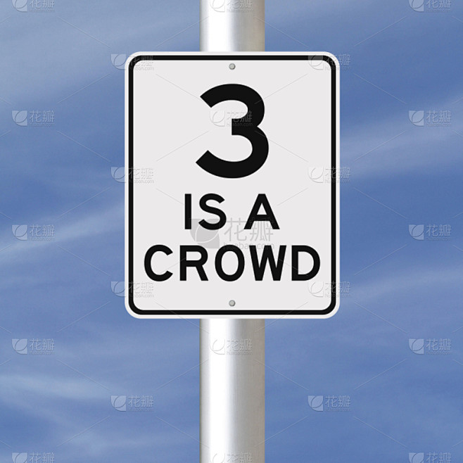 three's a crowd,限速标志,数字3,天空,迅速,交通标志,蓝色,人,群众,短语