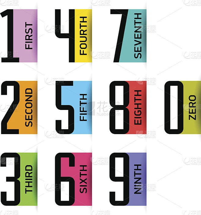 明亮的数字集-花瓣网