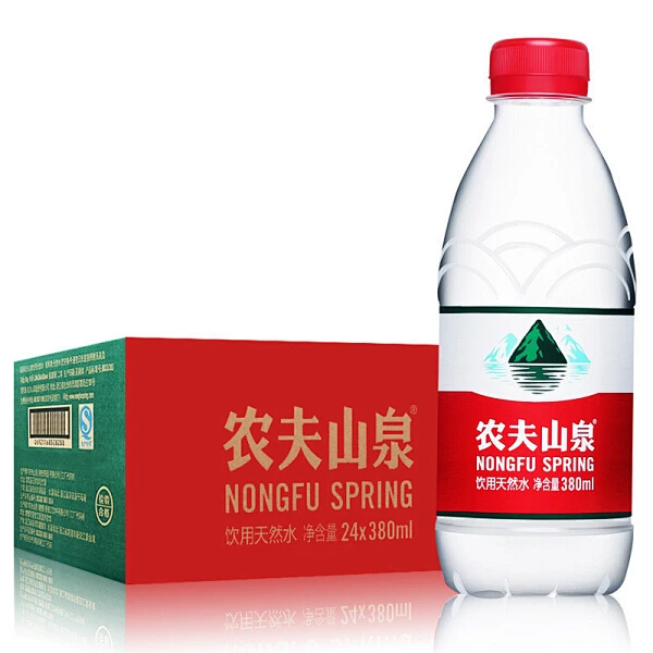 农夫山泉 饮用水 天然弱碱性水380ml*24瓶整箱矿泉水【价格、品牌、报价】-1号店-花瓣网