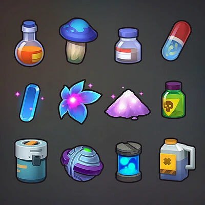 Game Icon Props / UI Elements-花瓣网