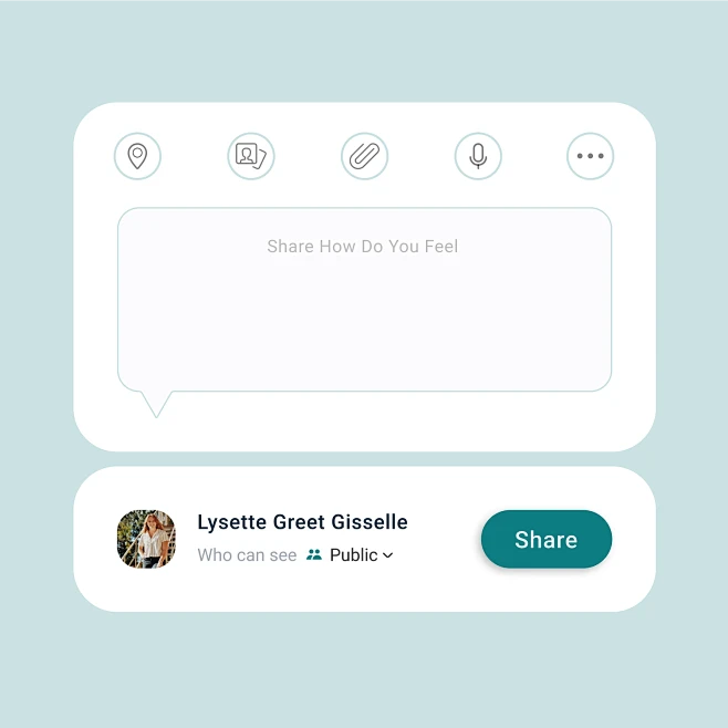 富文本框 Status Update UI Design by Kamalendran Palani on Dribbble-花瓣网
