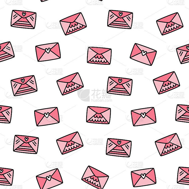 Vector seamless pattern for Valentine's day. Posta