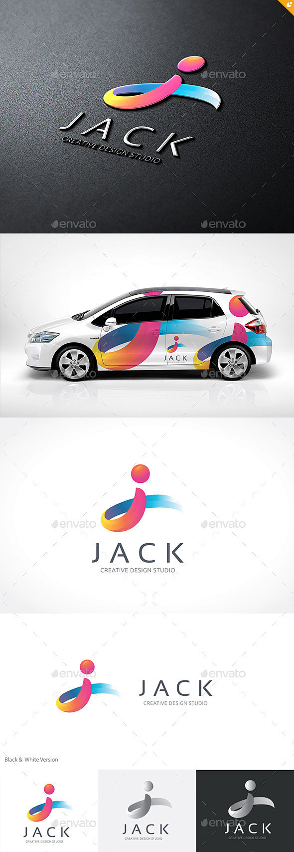 杰克的标志——字母标志模板Jack Logo - Letters Logo Templates机构,创意,有趣,我创新,j,j字母,杰克,杰克 ...
