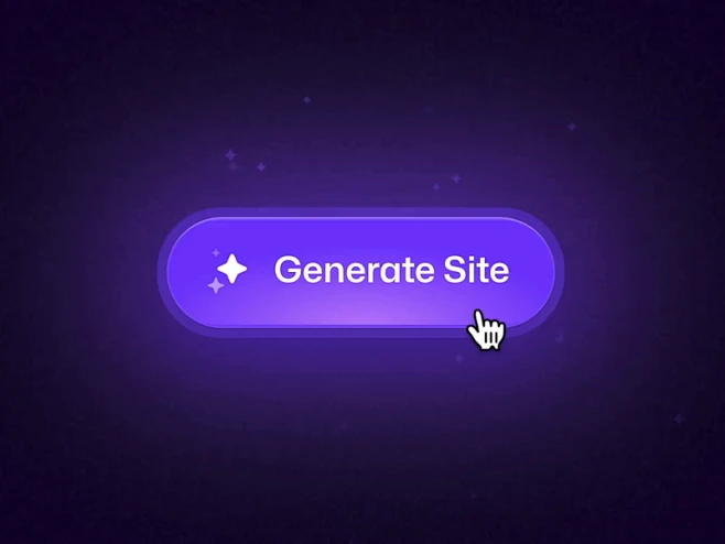 Generate Site ai animation artificial intelligence button framer gif ...