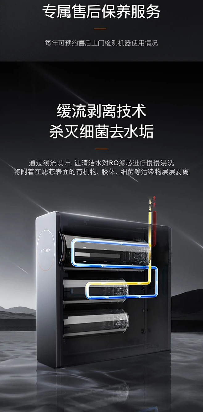 【十年长效RO滤芯】COLMO净水器家用直饮反渗透管线机套装B139-tmall.com天猫图片_热水器文案图片素材-花瓣网