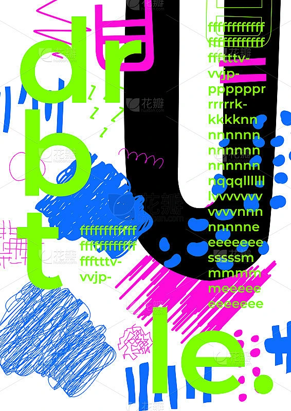 Unique Trendy Artistic Abstract Poster, Handmade S素材-花瓣网