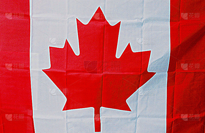 枫叶红白相间的加拿大国旗