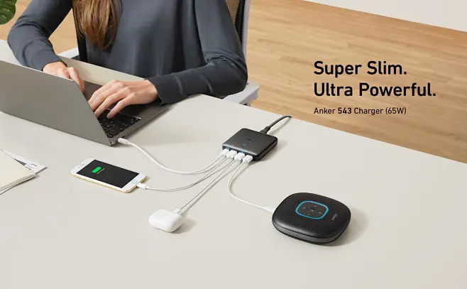 Anker 543 Charger (65W) : High-Speed USB-C Charging: Charge USB-C ...