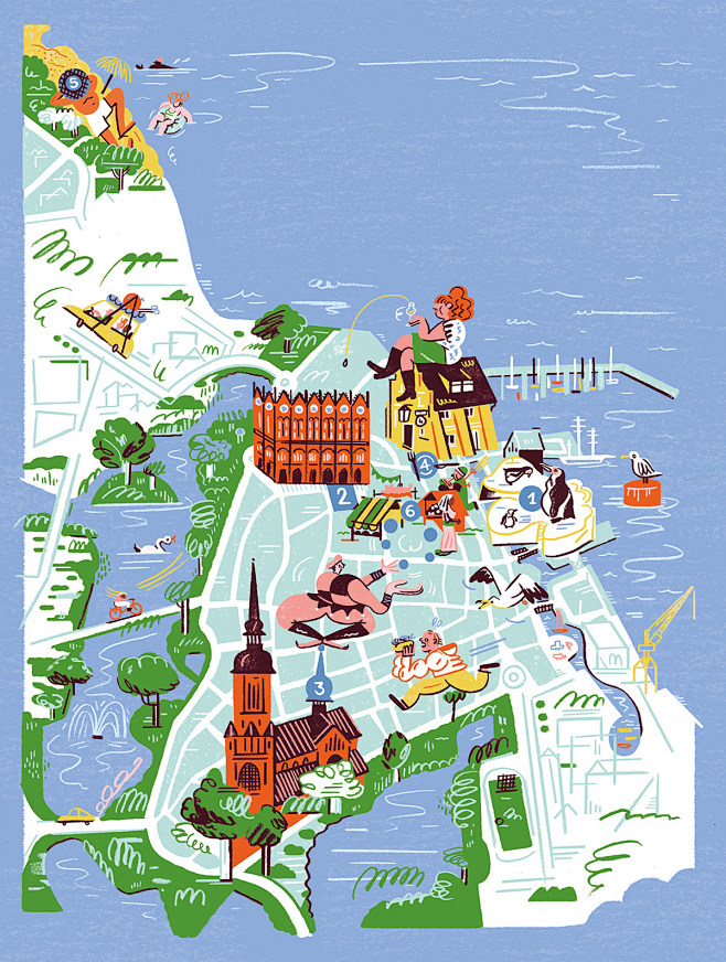 Map of Stralsund city – For agenda Magazine