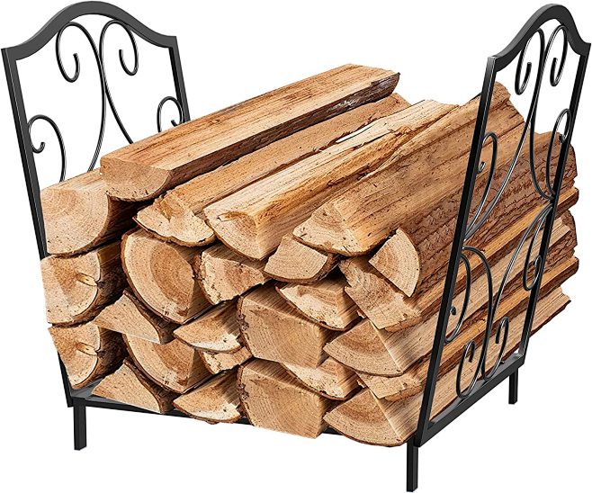 Amazon.com: IDEALHOUSE Fireplace Decorative Firewood Rack 17.7 Inch ...