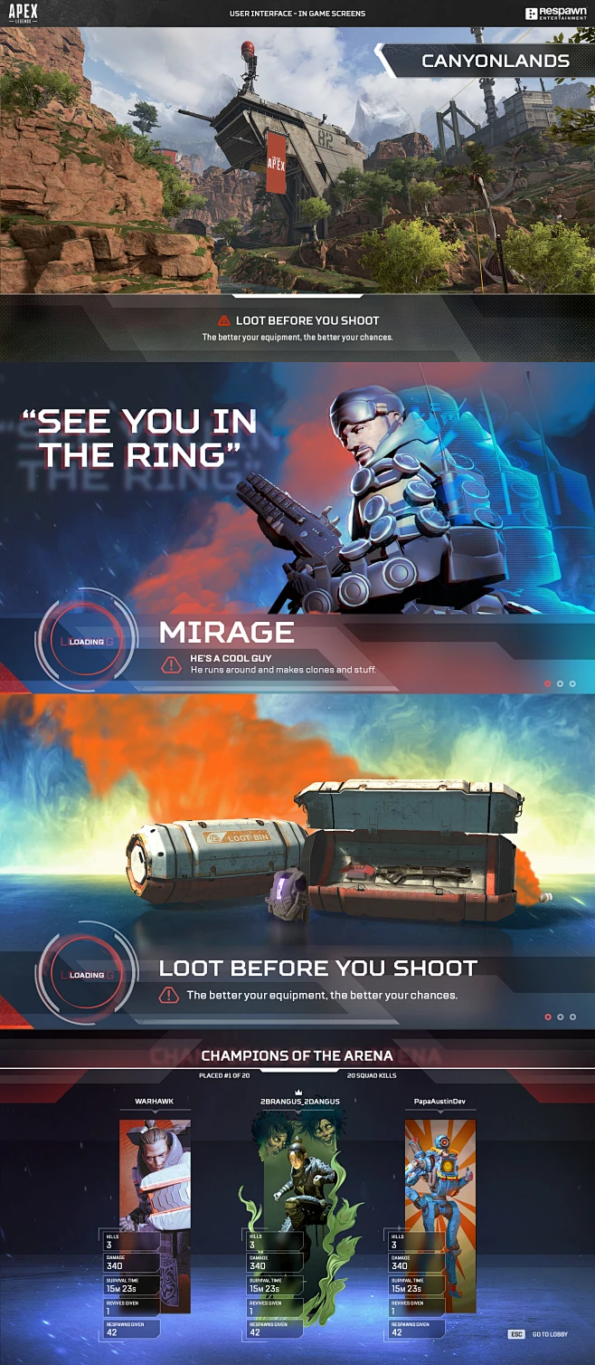 UI Art - In-Game Menus, Brandon Pirruccello : Visual style development ...