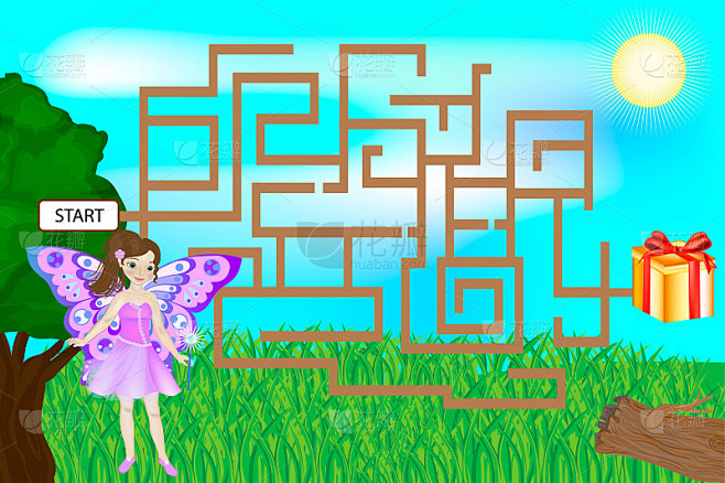 Colorful maze game with Fairy.