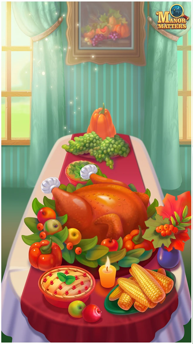 Happy Thanksgiving day!/Manor Matters game community art/Voki games-花瓣网