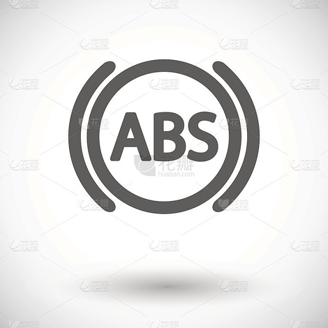 ABS单色图标。矢量图