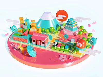 TOKYO@C4D-花瓣网