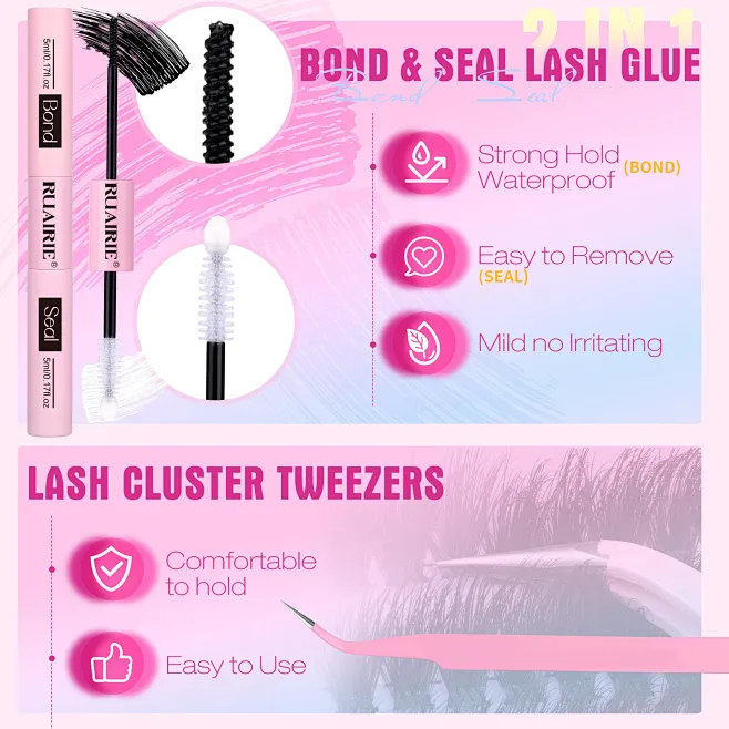 Amazon.com: Lash Extension Kit Fluffy Lash Clusters Kit 280pcs Volume ...