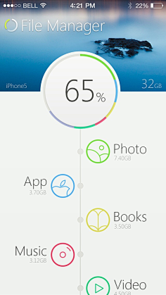 IOS APP-花瓣网|陪你做生活的设计师 | shots/1160381-File-Manager?list=users这是一个文件管理应用 ...