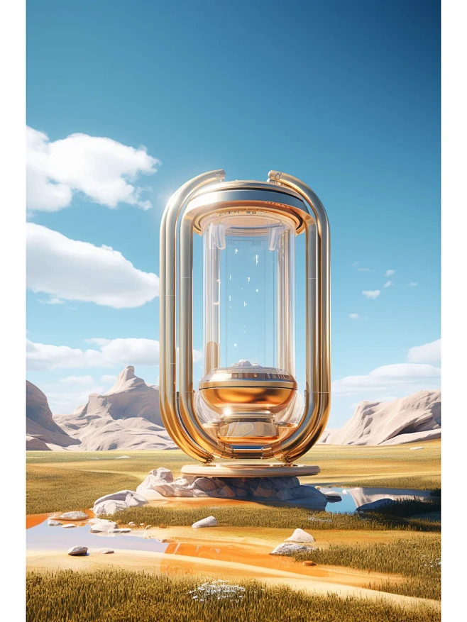 Midjourney|电商超现实艺术场景C4D风格-花瓣网