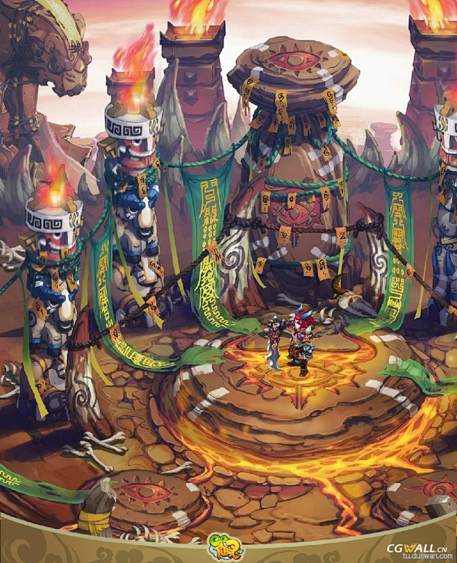 QQ仙灵场景 - cgwall游戏原画-花瓣网