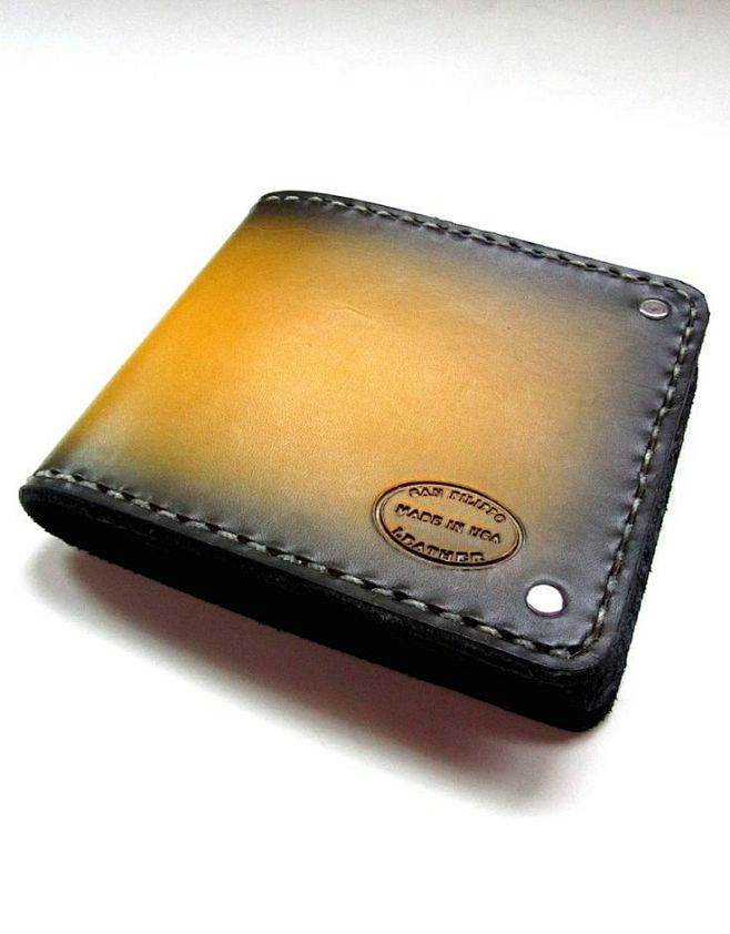Mens Roman Yellow Leather Bifold Wallet. Like a great pair of Italian ...