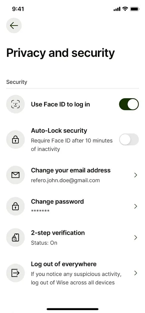 Wise iOS 截图。设置界面-花瓣网