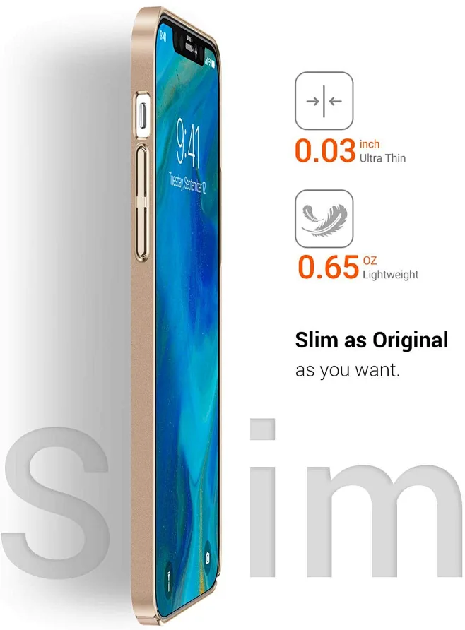Amazon.com: TORRAS Slim Fit Compatible for iPhone 12 Pro Max Case Ultra ...