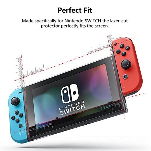 Amazon.com: PLESON Tempered Glass Screen Protector for Nintendo Switch ...
