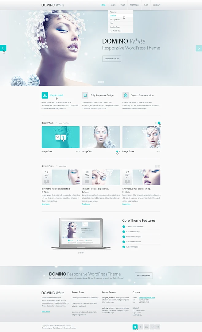 Domino PSD Theme图片_WEB｜界面｜企业秀图片素材-花瓣网