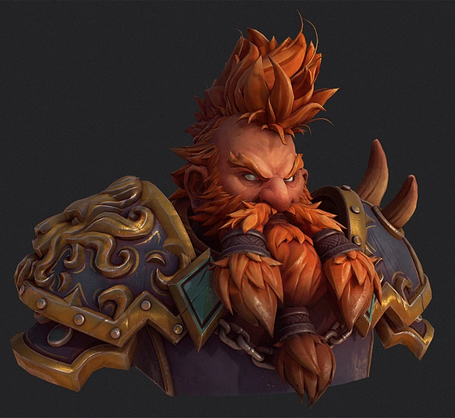 Dwarf study , Elina Karimova : My first training work in substance painter. Concept by Nicola ...
