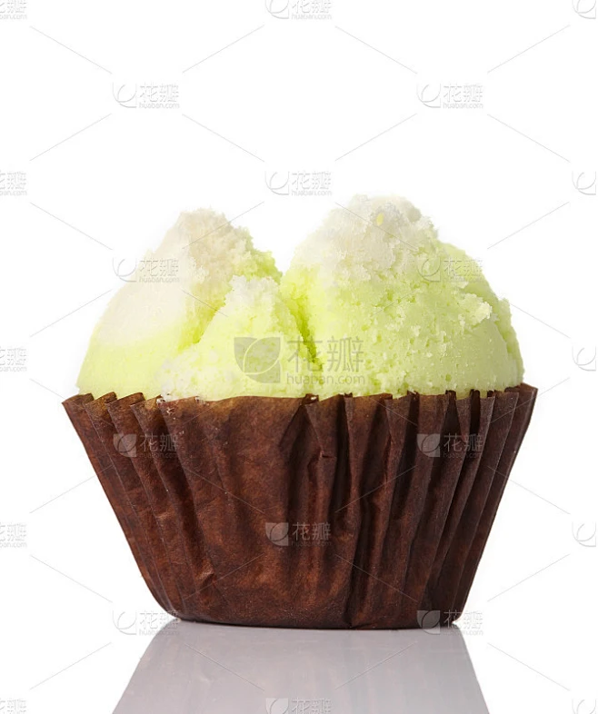 泰式蒸杯饼孤立上白素材-花瓣网