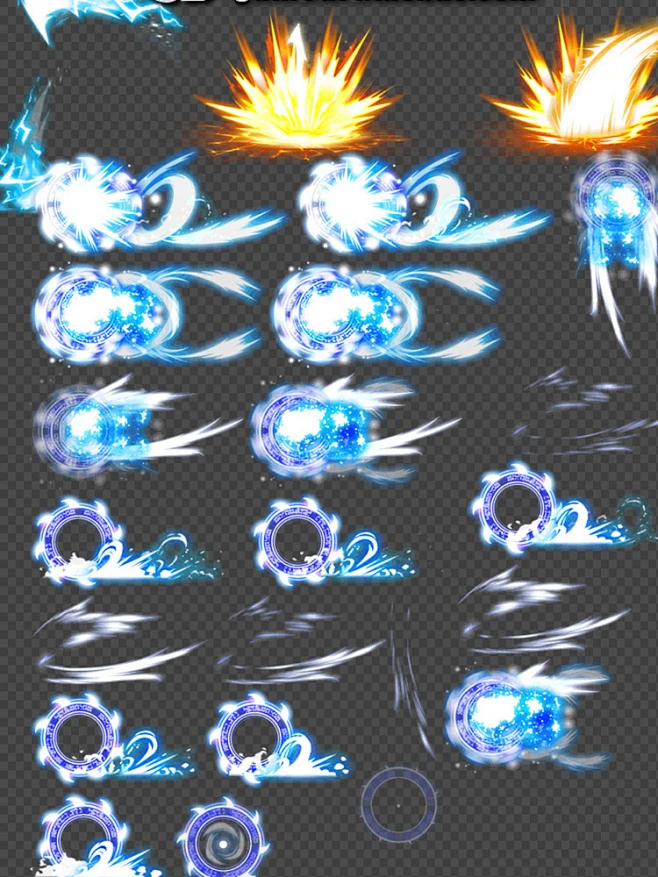 游戏美术资源 Q版手游技能特效 手游特效UI光效 序列帧合集 素材-淘宝网-花瓣网