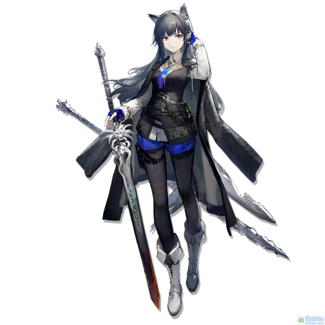 明日方舟立绘 缄默德克萨斯 1.png-花瓣网