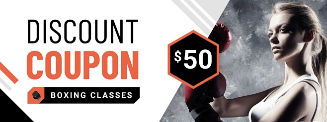 Commercial Hexagon Price Tag Boxing Classes Discount Coupon素材-花瓣网