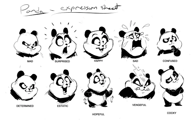 Panda expression concepts-花瓣网