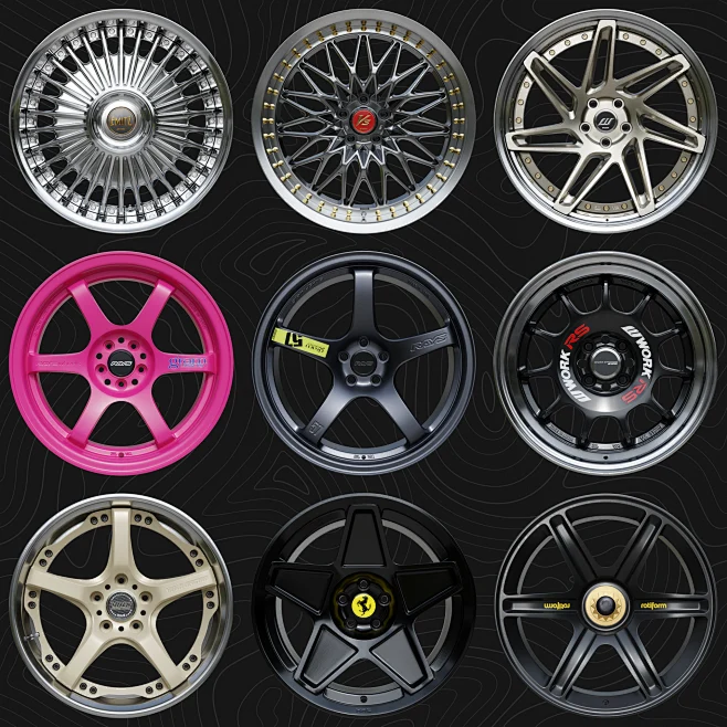 3D automotive CGI disk Render rim visualization wheel-3-花瓣网
