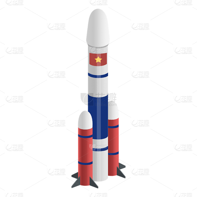 2.5D-航空航天天文贴纸-火箭