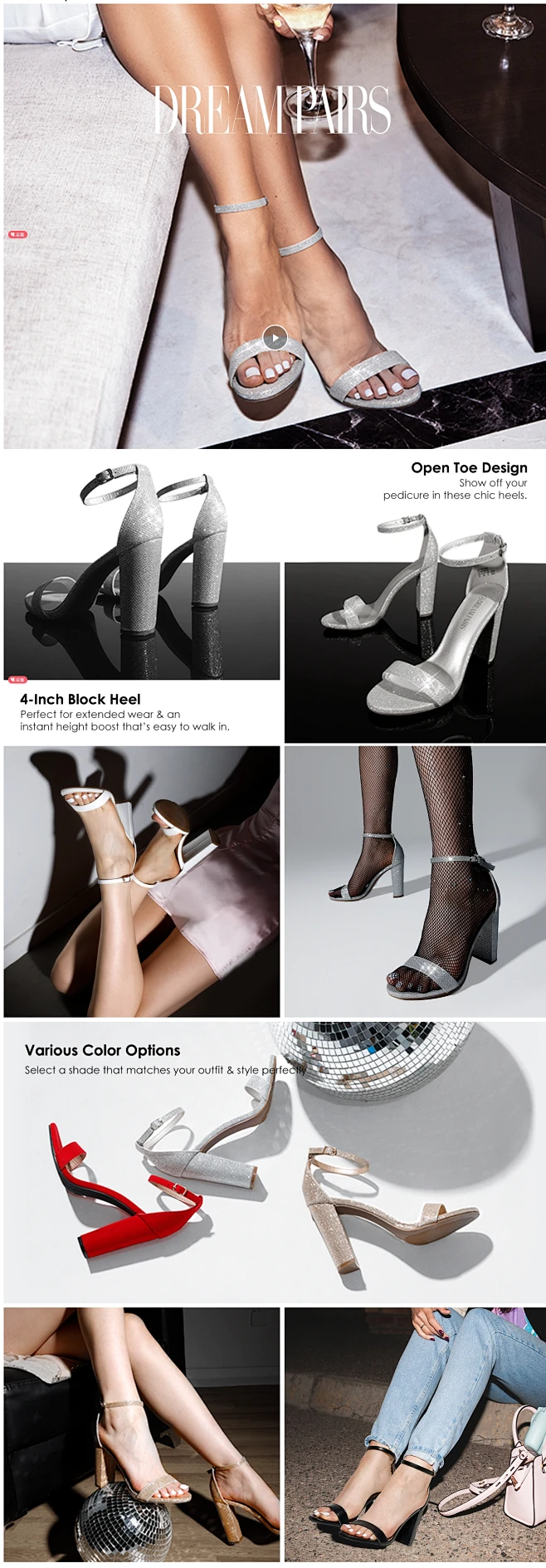 Amazon.com | DREAM PAIRS Womens Hi-Chunk High Heel Pump Sandal Black ...