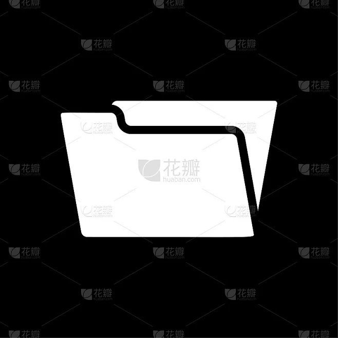 Folder icon vector white素材-花瓣网