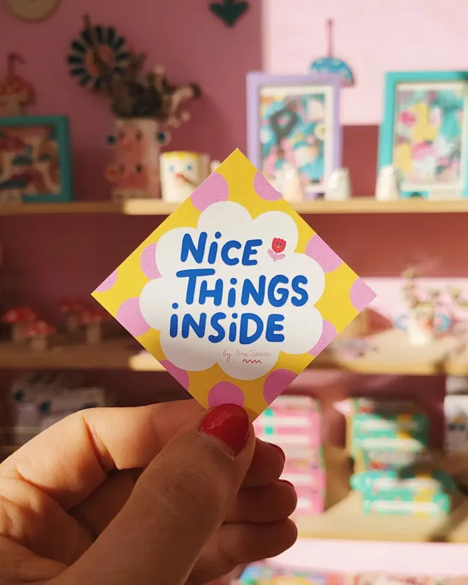 Nice things inside every package that leaves this shop and this sticker ...
