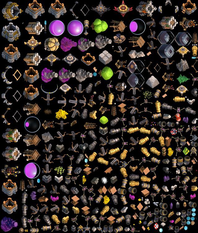 Clash of Clans COC部落沖突部落战争UI图标建筑素材/音效10700P-淘宝网