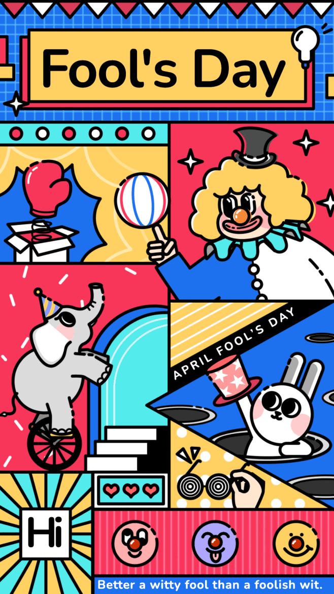 Cute Style Fool's Day Cartoon Animals Instagram Story Video素材-花瓣网