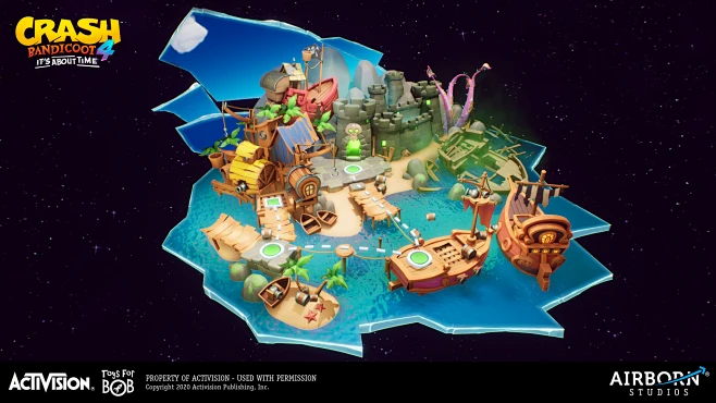 {游戏系列} 美国 Crash 4（场景，角色，UI）-花瓣网