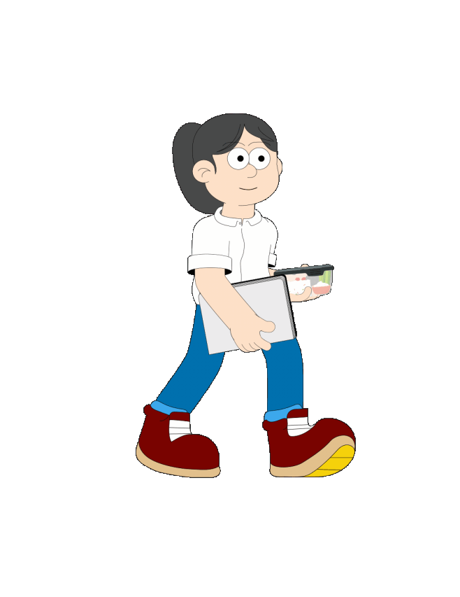 【人物GIF】走路姿势2-花瓣网